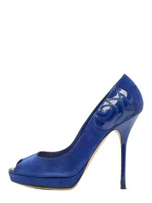 Dior Miss 135mm Peep Toe Pumps - Blue