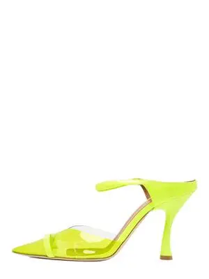 MALONE SOULIERS 100mm Transparent-panel Pointed Mules - Yellow