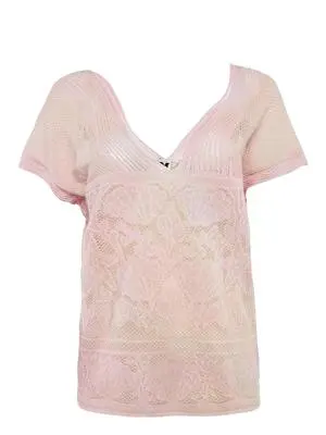Missoni Floral-pattern Knit Top - Pink