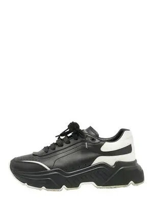 Dolce & Gabbana Leather Lace-up Sneakers - Black