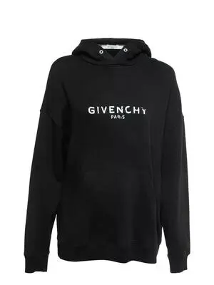 Givenchy Cotton Logo-print Hoodie - Black