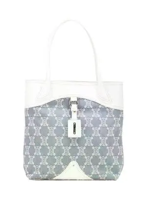 Celine 2006 Macadam Denim Tote Bag - Blue