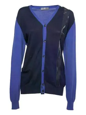 Alexander McQueen Button-front Panel Cardigan - Blue