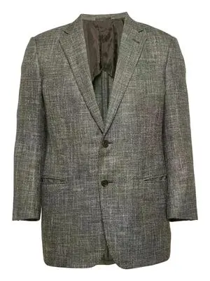 ARMANI Single-breasted Textured Blazer - Grey