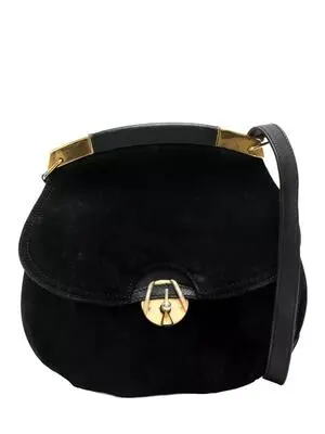 Gucci Suede Shoulder Bag - Black