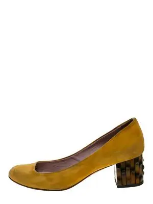 Gucci Dahlia Suede Pumps - Yellow