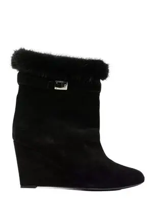 Dior Faux-fur Boots - Black
