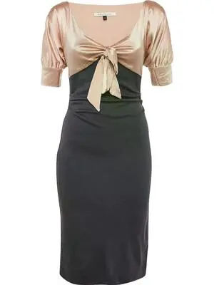 Diane Von Furstenberg Vintage Bow-detail Midi Dress - Pink