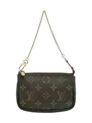 LOUIS VUITTON 2007 Monogram Mini Pochette Accessoires Handbag - Brown