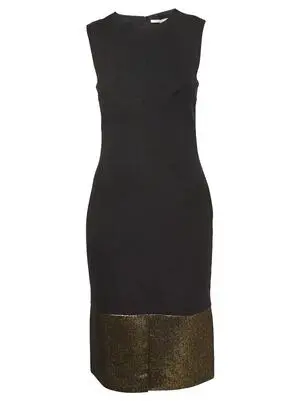 Diane Von Furstenberg Vintage Glitter-detailing Midi Dress - Black