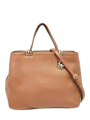 Michael Kors Leather Tote Bag - Brown