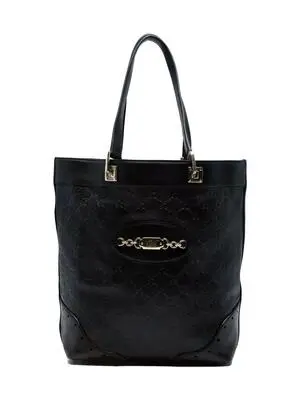Gucci Ssima Punch Tote Bag - Black