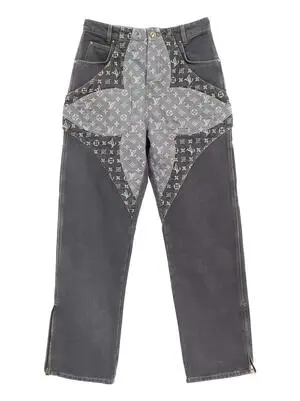 LOUIS VUITTON Monogram-pattern Jeans - Grey