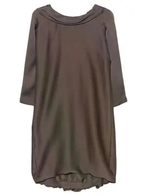 Hermès 2000s Silk Midi Dress - Brown