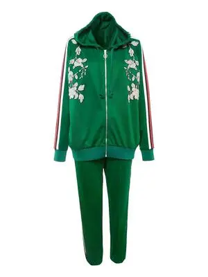 Gucci Floral-embroidered Tracksuit - Green