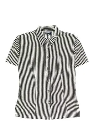 Versace 2000s Striped Shirt - Black
