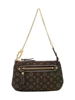 LOUIS VUITTON Monogram Mini Lin Mini Pochette Accessoires Handbag - Brown