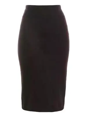 Alaïa 1980s Wool Pencil Skirt - Brown