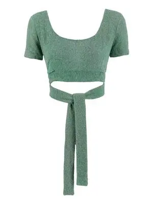 Fendi Bead-embellished Top - Green