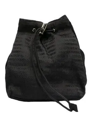 Prada 2000-2013 Tessuto Drawstring Pouch - Black