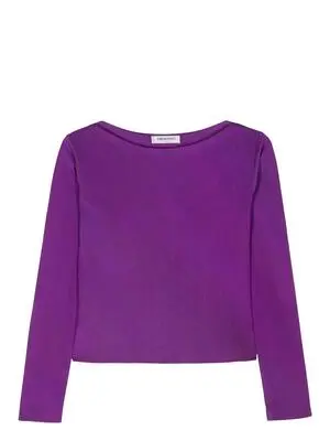 Emilio Pucci 2000s Boat-neck Silk T-shirt - Purple