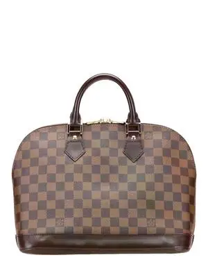 LOUIS VUITTON 2005 Damier Ebene Alma Pm Handbag - Brown