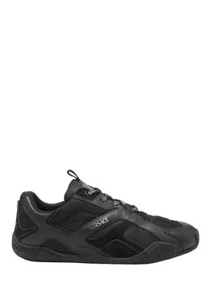 Versace Galaxia Leather Sneakers - Black