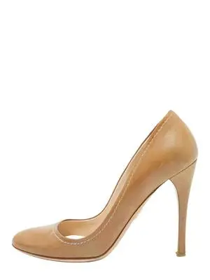 Prada 105mm Leather Pumps - Brown
