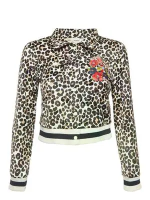 MAJE Maje Leopard Ribbed Jacket