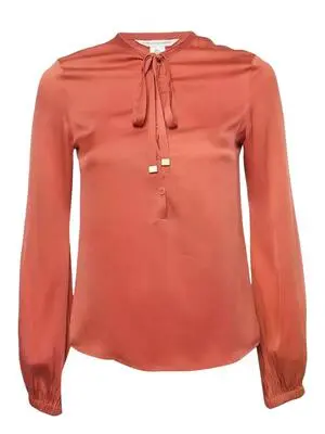 Diane Von Furstenberg Vintage Silk Blouse - Orange
