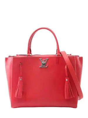 LOUIS VUITTON 2017 Tassel-detail Logo Tote Bag - Red