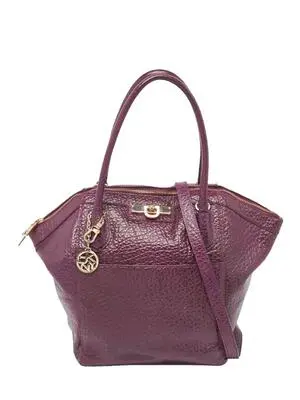 Dkny Leather Shoulder Bag - Purple