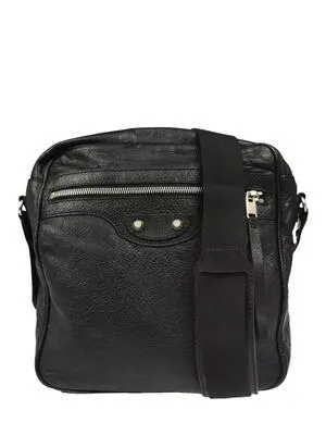 Balenciaga 2010s Leather Shoulder Bag - Black