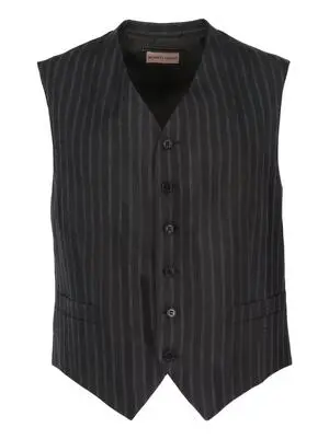 ROMEO GIGLI 1990s Pinstripe Single-breasted Waistcoat - Grey