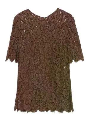 Dolce & Gabbana 2000s Floral-lace Blouse - Brown