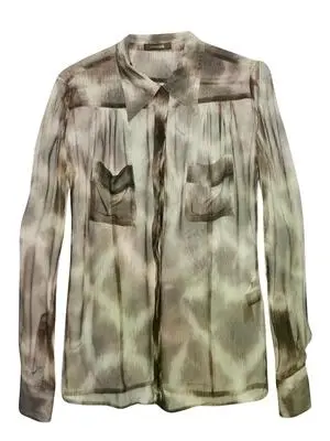Roberto Cavalli Silk Shirt - Brown