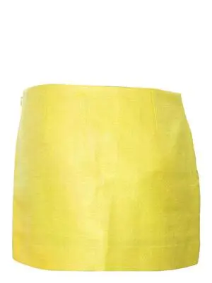 Diane Von Furstenberg Vintage Raffia Pocket Skirt - Yellow