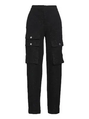 Maje Tweed Cargo Pants - Black