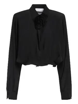 Giuseppe Di Morabito Silk Wrap Top - Black
