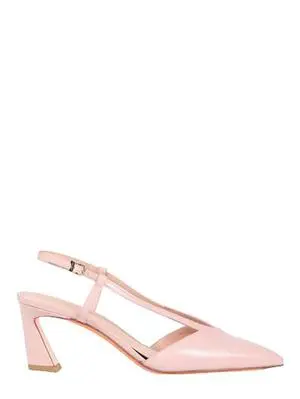 Santoni Leather Slingback Pumps - Pink