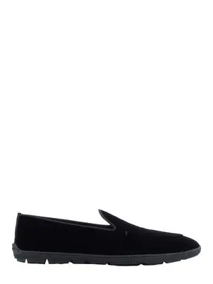 Giorgio Armani Velvet Slip-ons - Black