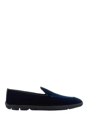 Giorgio Armani Velvet Slip-ons - Blue