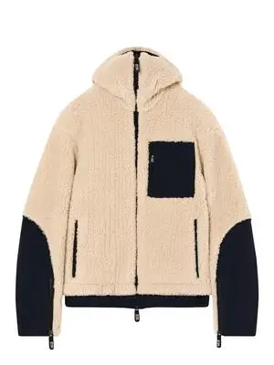 Giorgio Armani Neve Cashmere And Silk Hooded Pea Coat - Beige