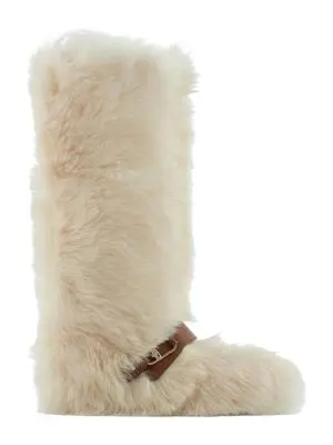 Giorgio Armani Neve Sheepskin Après-ski Boots - Beige