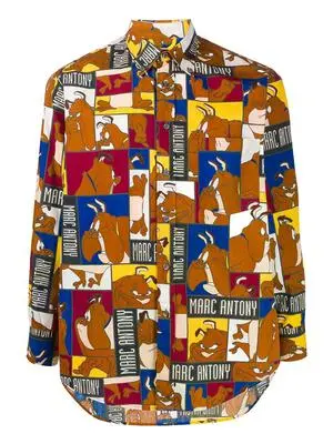 JC DE CASTELBAJAC 1980s Marc Antony Print Shirt - Brown