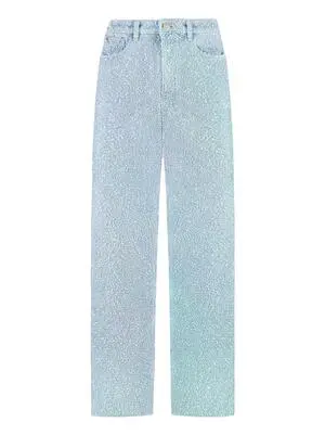 Manière De Voir Sara Bouclé Straight-Leg Jeans Blue