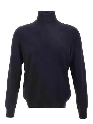 GRAN SASSO Ribbed Turtleneck Sweater - Blue