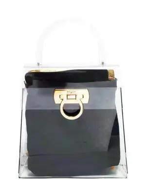 FERRAGAMO 1990-2010s Gancini Tote Bag - Neutrals