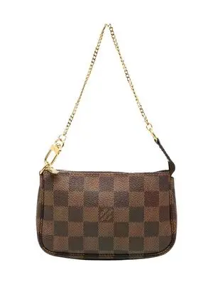 LOUIS VUITTON 2012 Damier Ebene Mini Pochette Accessoires - Brown