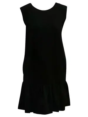 MSGM Ruffled-hem Mini Dress - Black